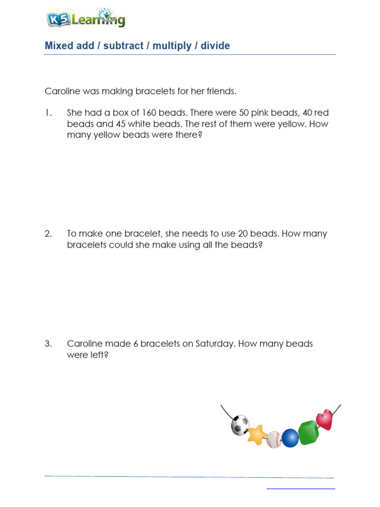 Grade 3 Mixed Word Problems C | PDF