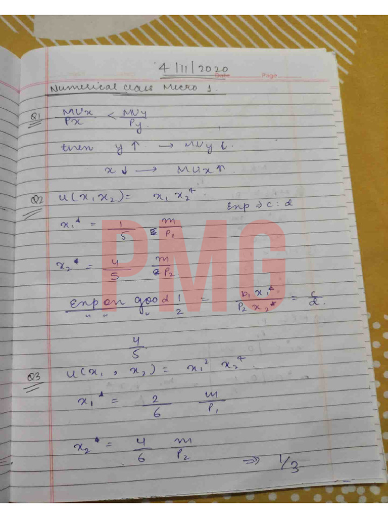 PMG Micro Notes Parts 3 | PDF