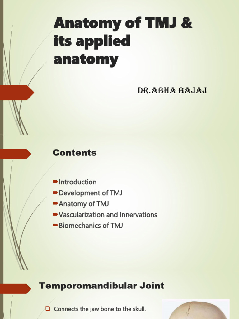 TMJ Anatomy and Biomechanics Explained | PDF | Musculoskeletal System ...