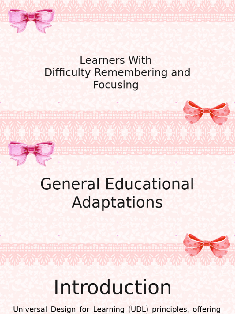 General Educational Adaptations | PDF | Phonics | Learning