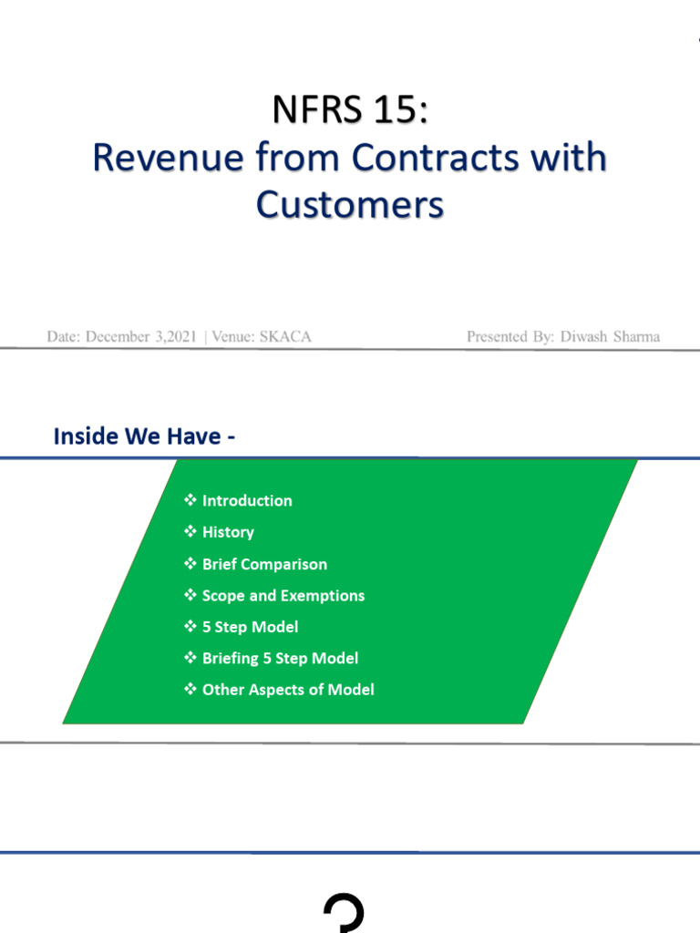 NFRS 15 | PDF | International Financial Reporting Standards | Business