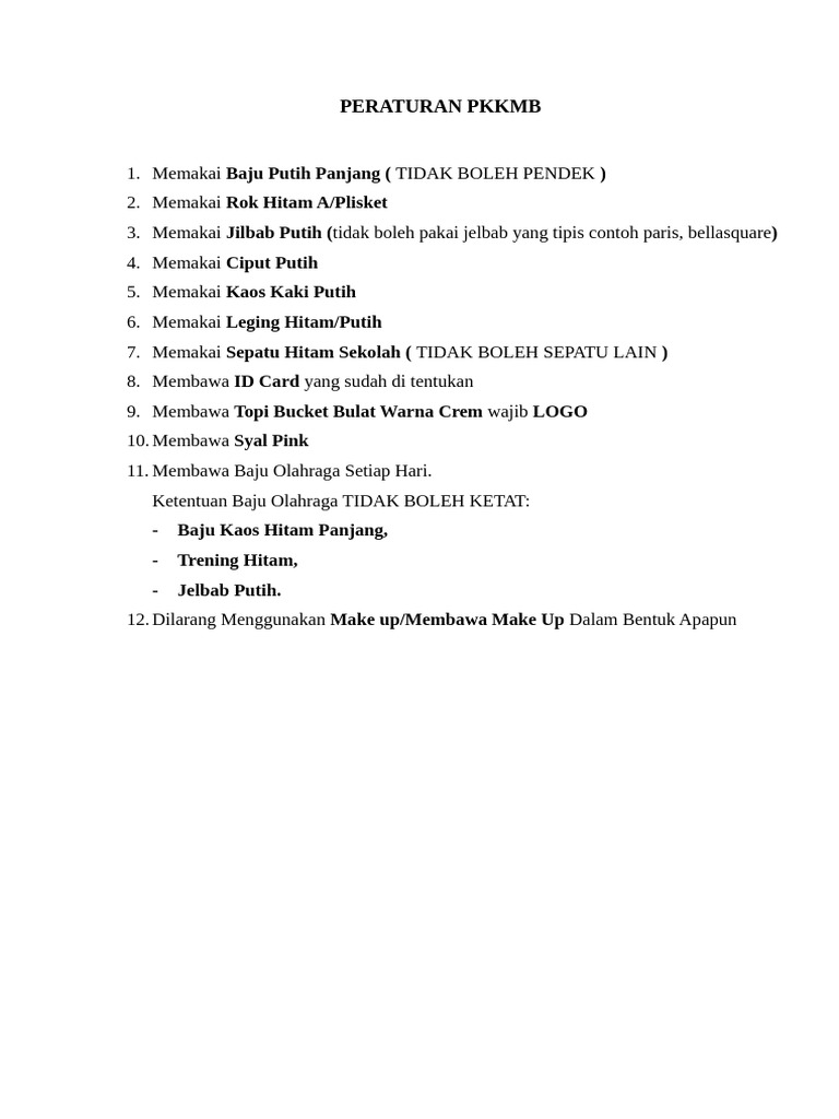 Persyaratan & Tugas MABA 2025 | PDF