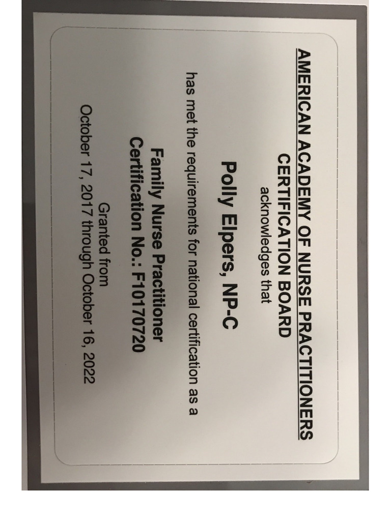 Certification Wallet Card | PDF