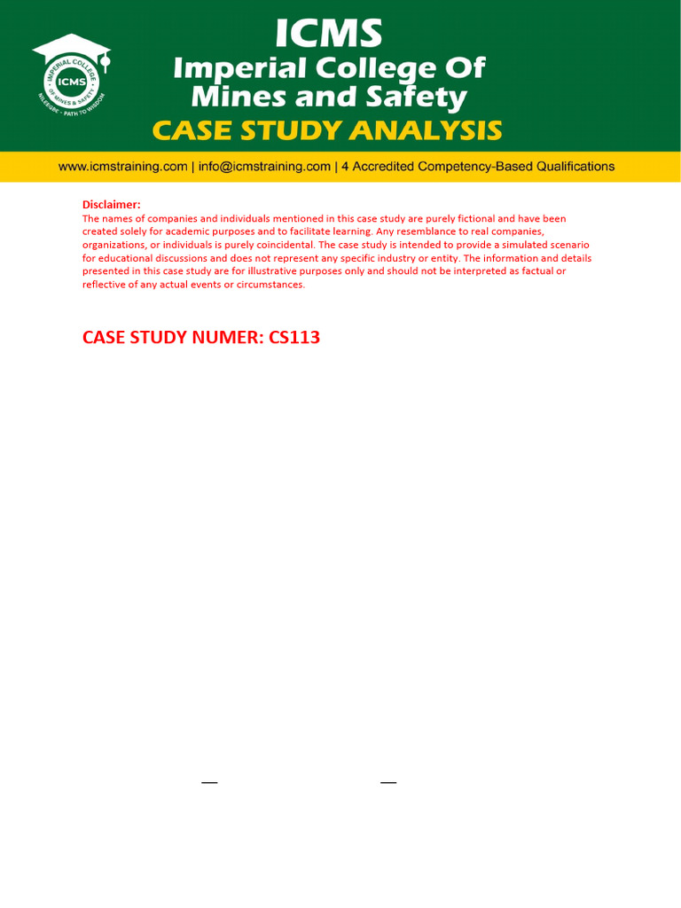 Case Study 113 - Hidden Hazards at Okadii Limited | PDF | Hazards | Safety