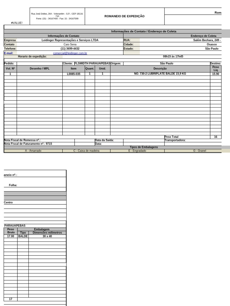 Romaneio de Transporte - COLETA | PDF | Desenvolvimento de produtos ...