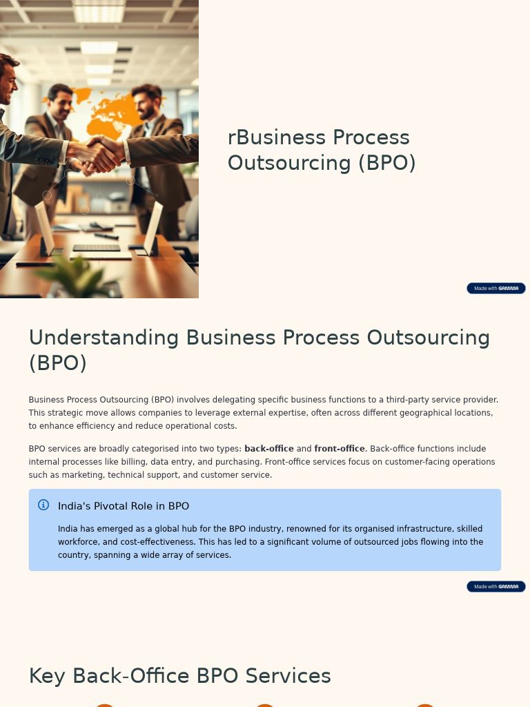 Overview of Business Process Outsourcing | PDF | Business Process ...