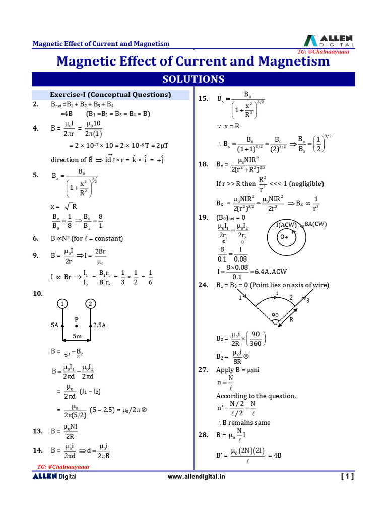 Magnetic Effect of Current & Magnetism 4 | PDF | Ferromagnetism | Magnetic Field