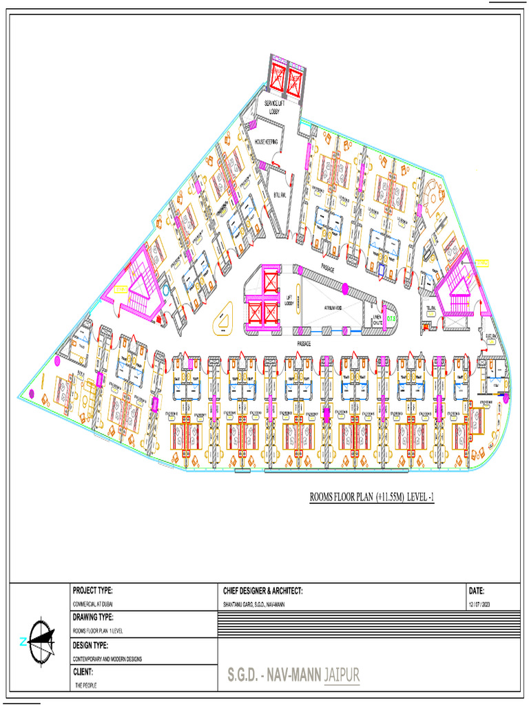 Sgd-Hotel The People Rooms Floor Plan 1 Level | PDF