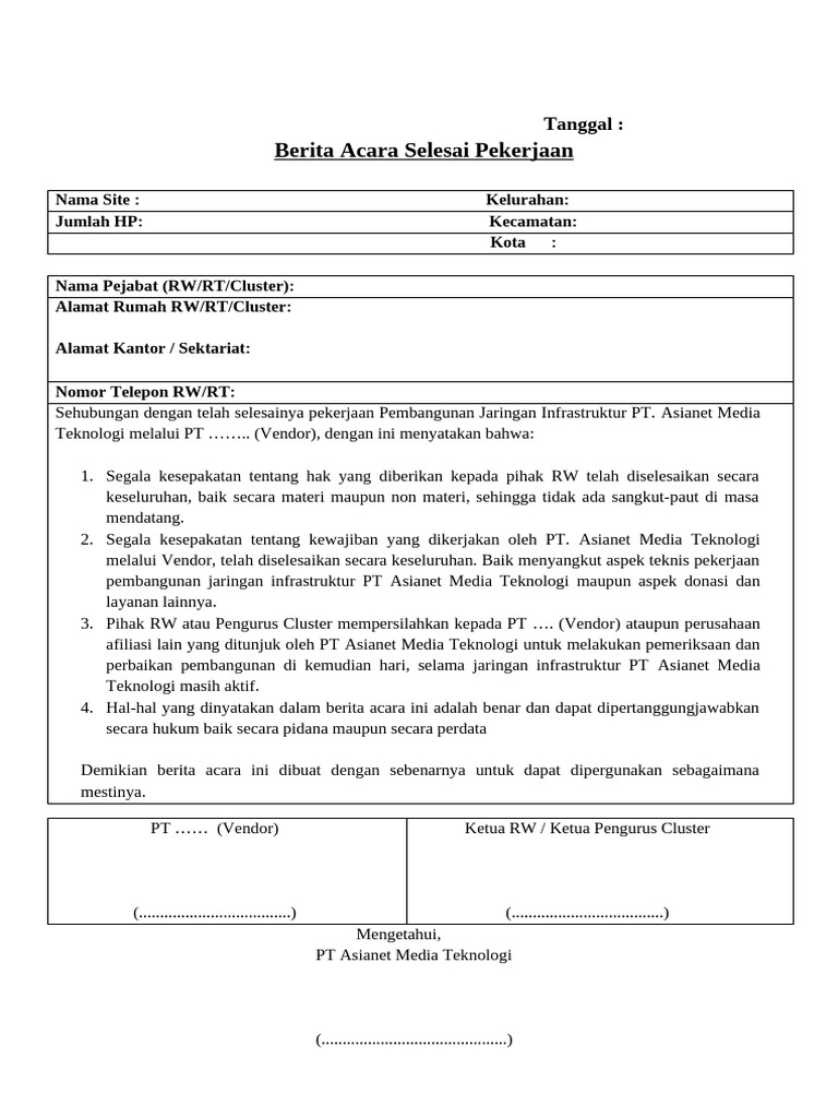 09 FORM BA Closing Work RW or Cluster v1 | PDF