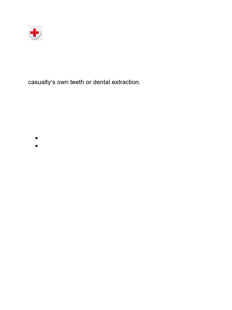 First Aid Bleeding From The Mouth | PDF