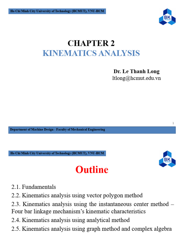 Chapter 2. Kinematics Analysis | PDF | Kinematics | Velocity