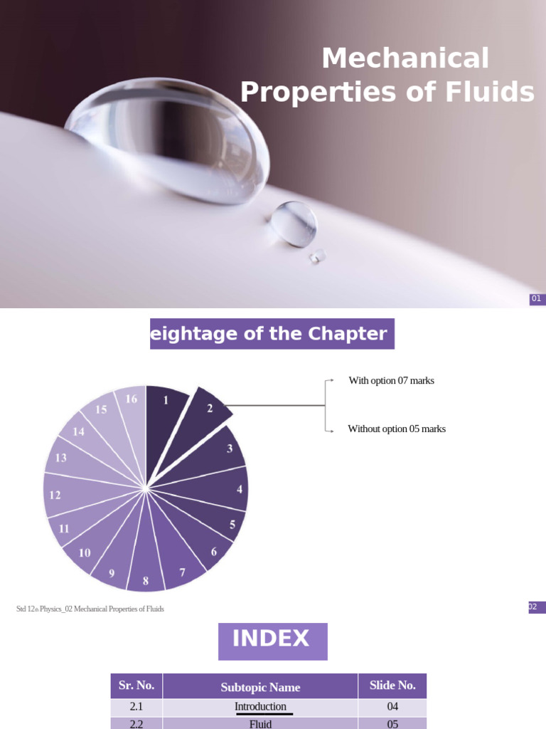 02 Mechanical Properties of Fluids | PDF | Fluid Mechanics | Surface Tension