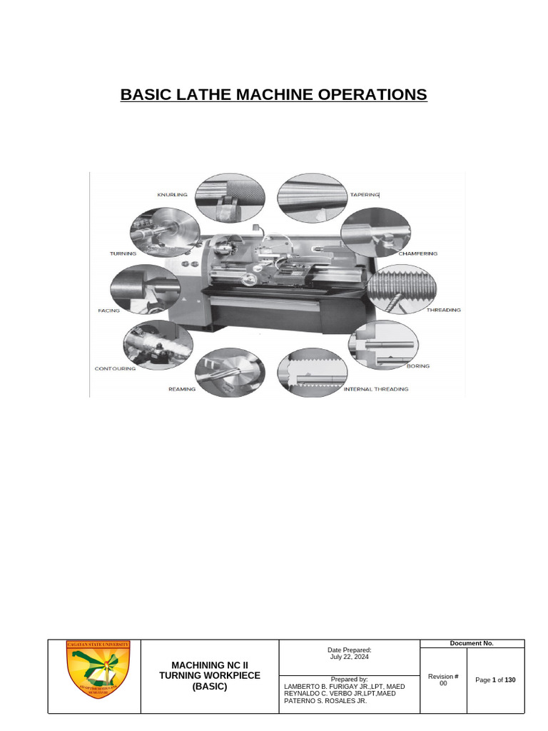 Basic Lathe Operations | PDF | Machining | Drilling