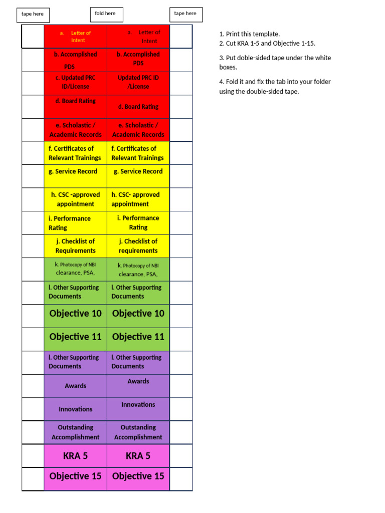 Repository Folder Tabbing 2024-2025 | PDF