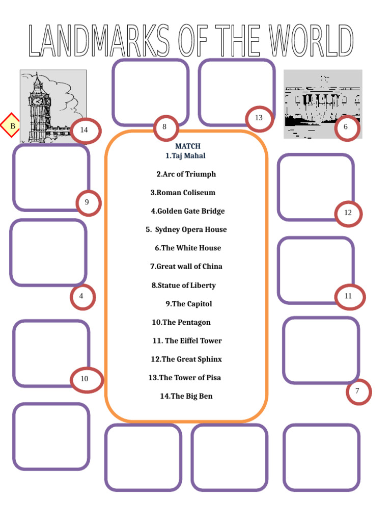 Landmarks of The World Fun Activities Games 2053 | PDF