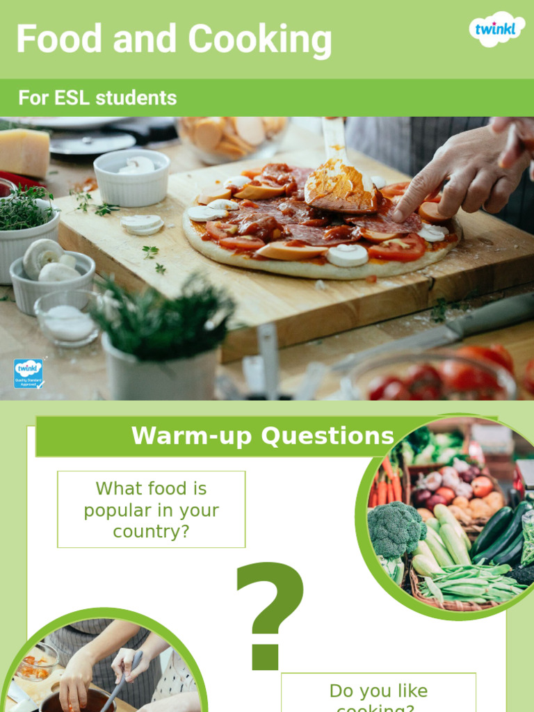 T 1689602630a Esl Food and Cooking Adults A1 A2 Powerpoint | PDF ...