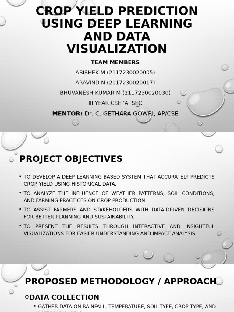 Crop Yield Prediction Using Deep Learning and Data | PDF | Deep ...