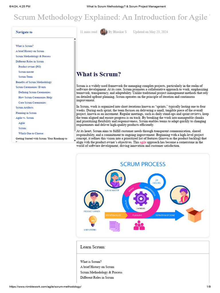 Understanding Scrum Project Management | PDF | Scrum (Software ...