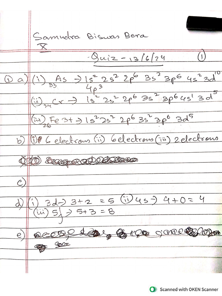 Chemistry Quiz 1 | PDF