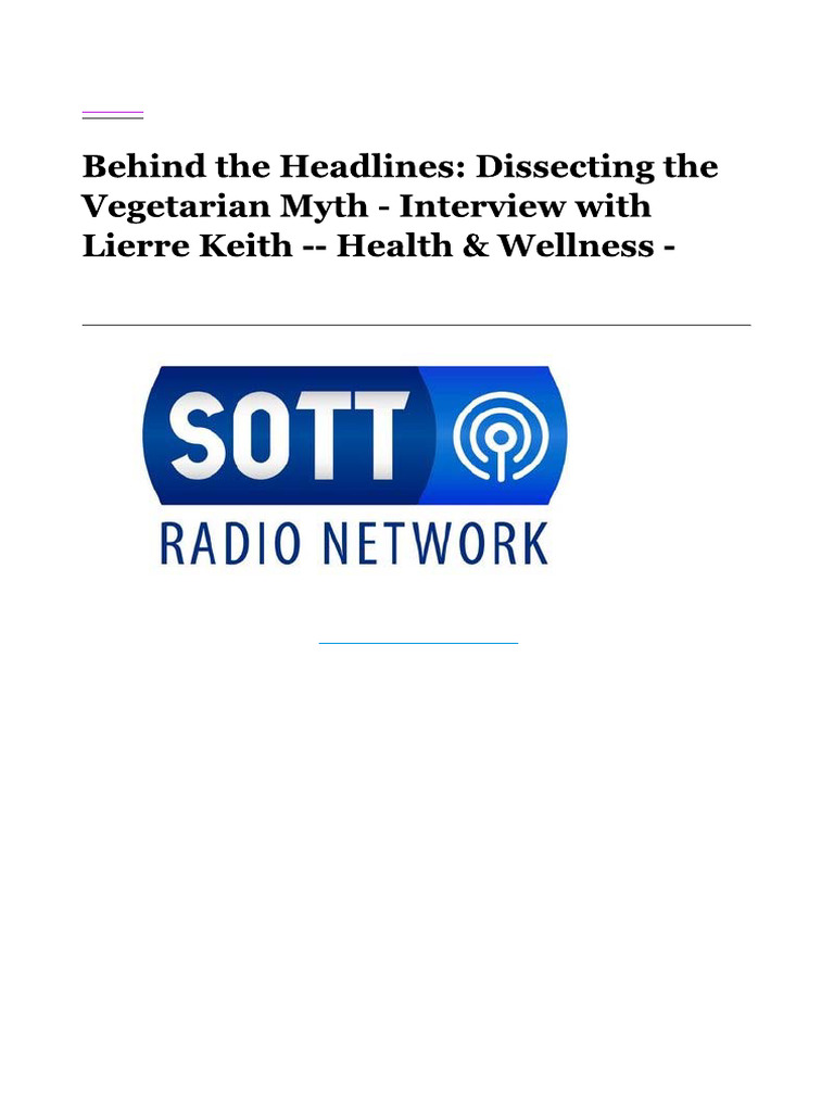 Dissecting The Vegetarian Myth - Interview With Lierre Keith | PDF ...