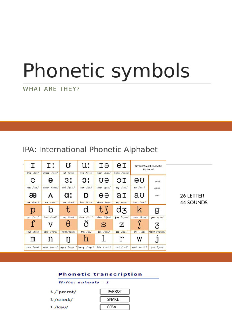 Phonetic Symbols | PDF