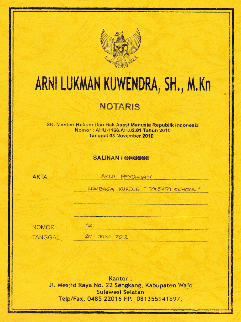Akta Notaris | PDF