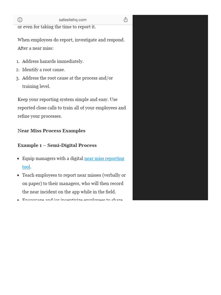 30 Near Miss Examples To Improve Your Reports - Safety Blog - Safesite ...