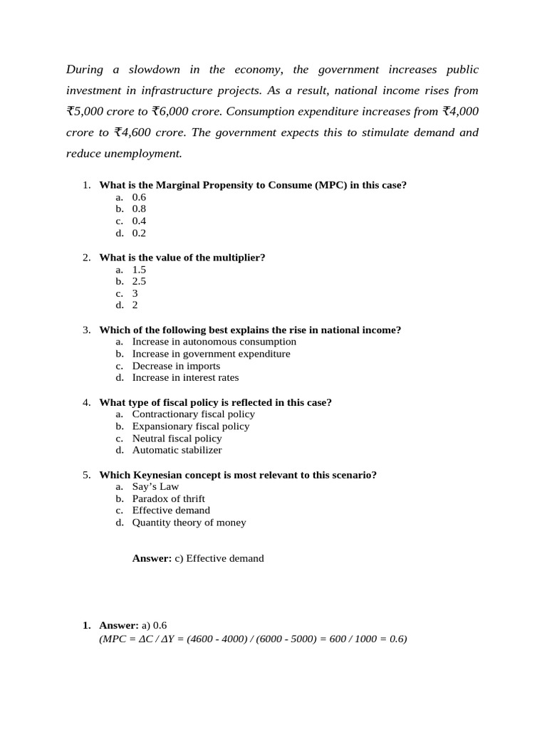 Questions Income and Spending | PDF