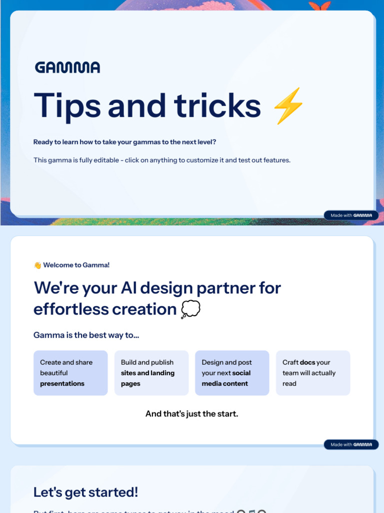 Gamma Tips and Tricks | PDF | Page Layout