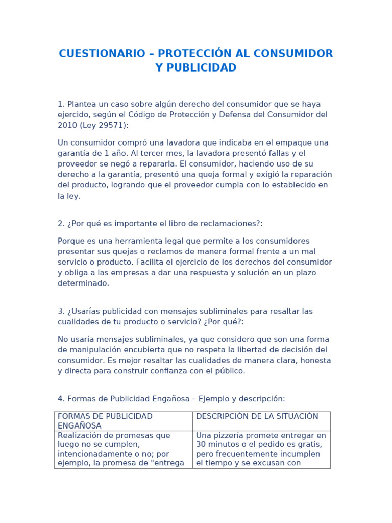 Proteccion Consumidor Publicidad Enganosa | PDF