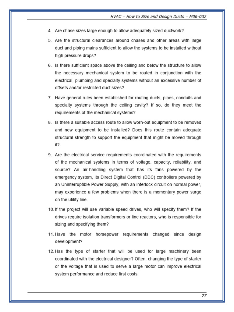 HVAC Duct Sizing and Design Guidelines | PDF