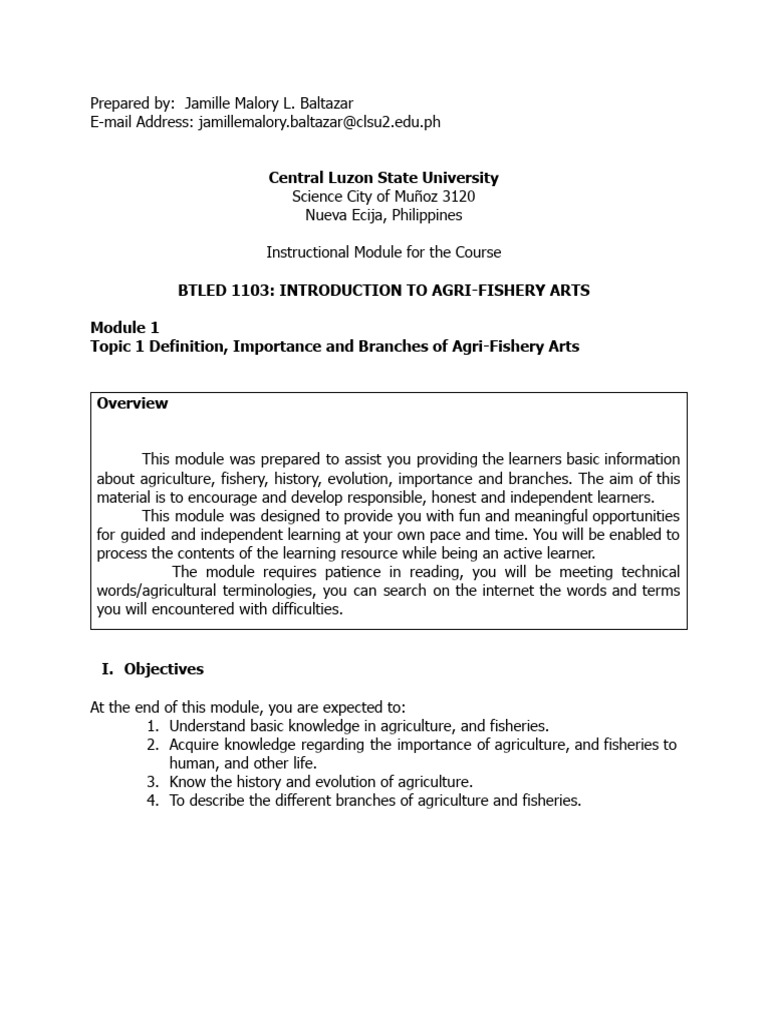 Module 1 - Intro | PDF | Agriculture | Neolithic