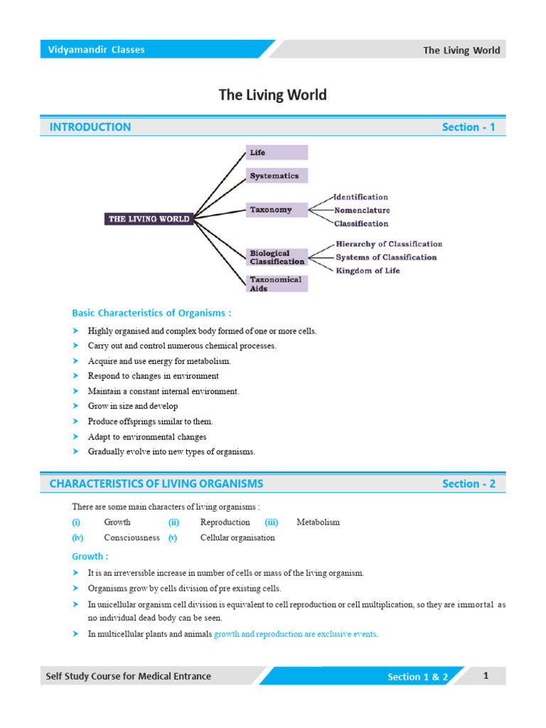 The Living World | PDF | Taxonomy (Biology) | Species