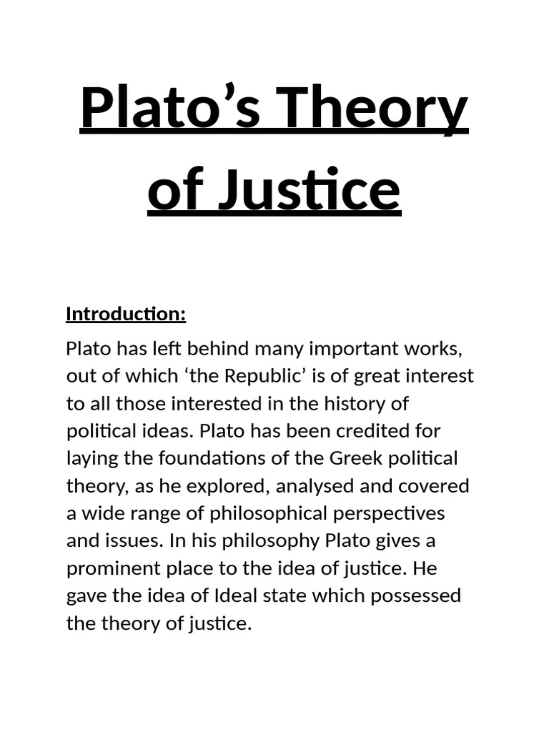 Plato's Justice: Theory and Critique | PDF | Justice | Crime & Violence