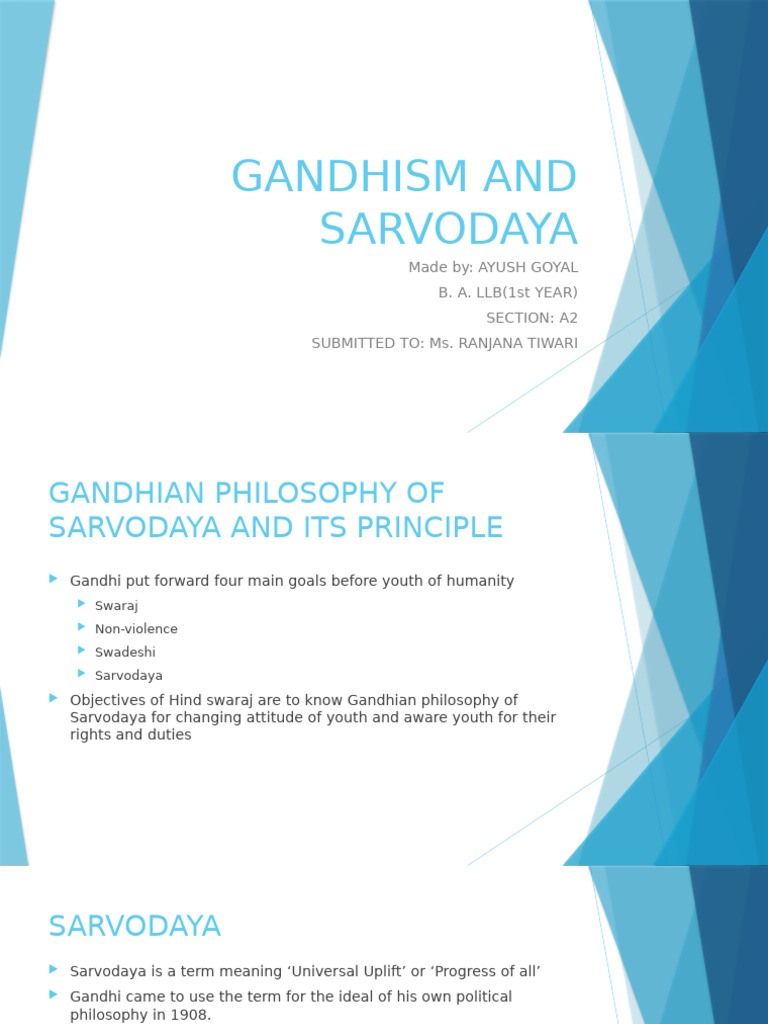Gandhism and Sarvodaya | PDF