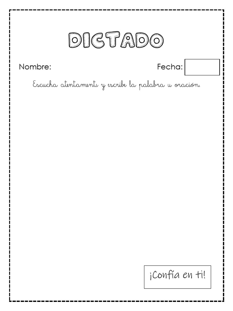 Hoja para Dictado | PDF