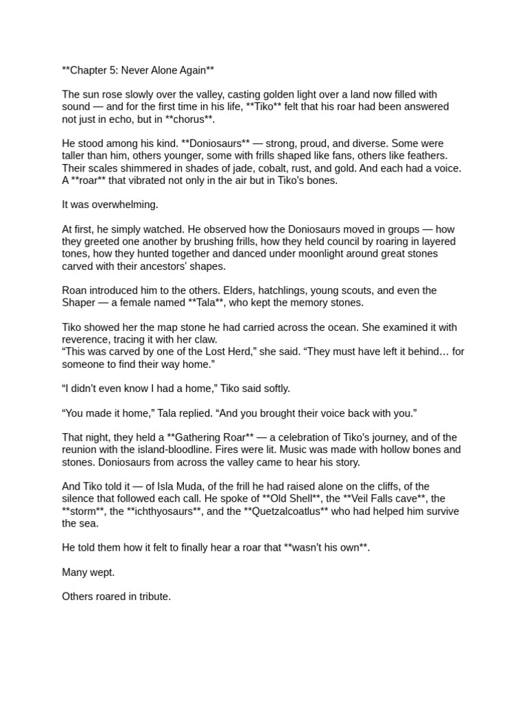 Tiko's Journey to Find His Roar | PDF