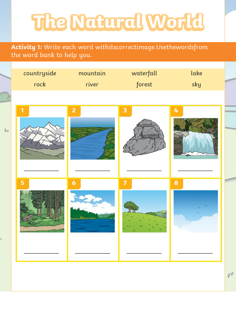 Natural World ESL Activities for Kids | PDF