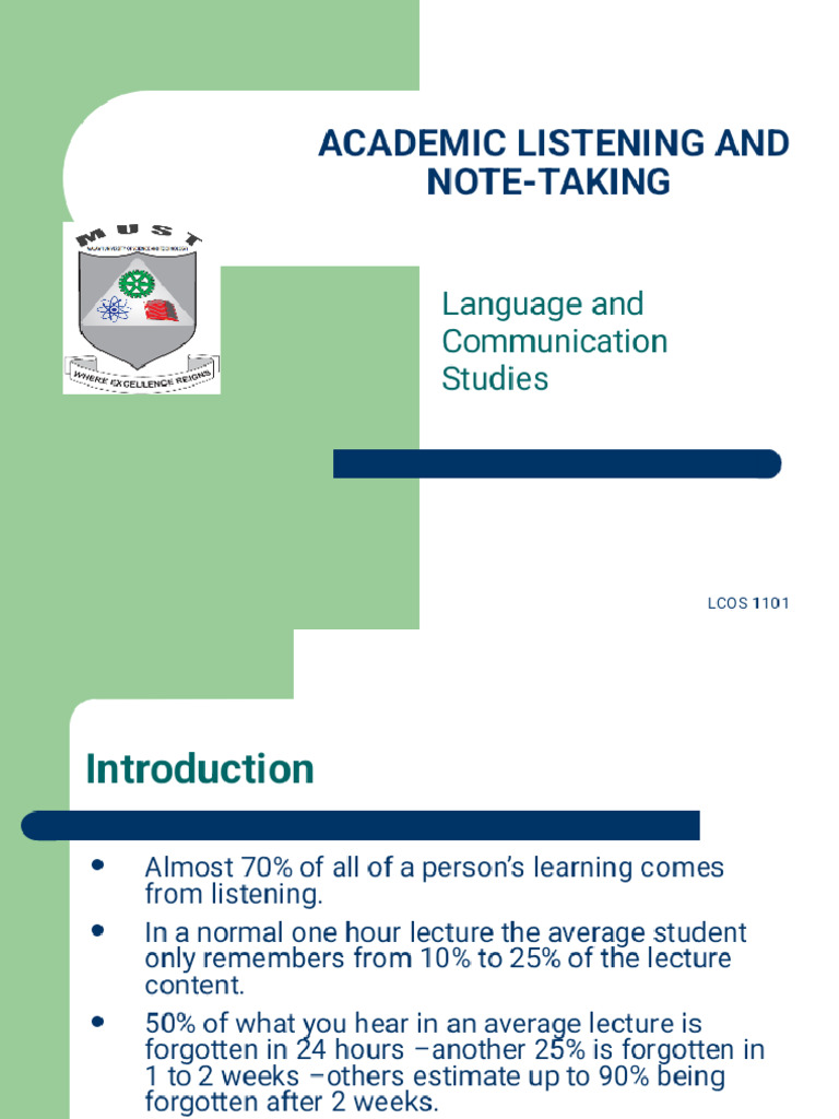 Lecture 2 Listening and Note-Taking - Phoenix | PDF