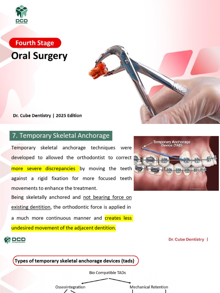 Temporary Skeletal Anchorage in Orthodontics | PDF | Orthodontics | Surgery