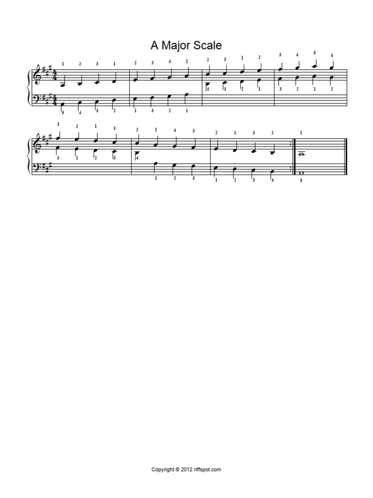 A Major Scale | PDF