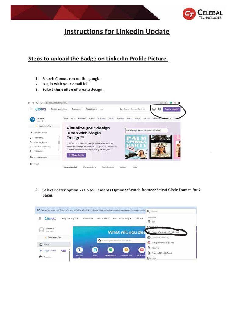 Instruction For Linkedin Update 2025 Pdf