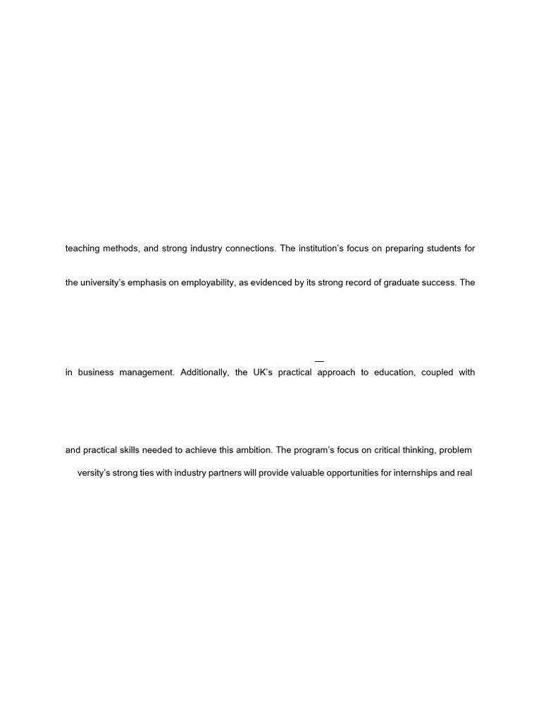 Personal Statement - University of Hertfordshire | PDF | University | Intelligence