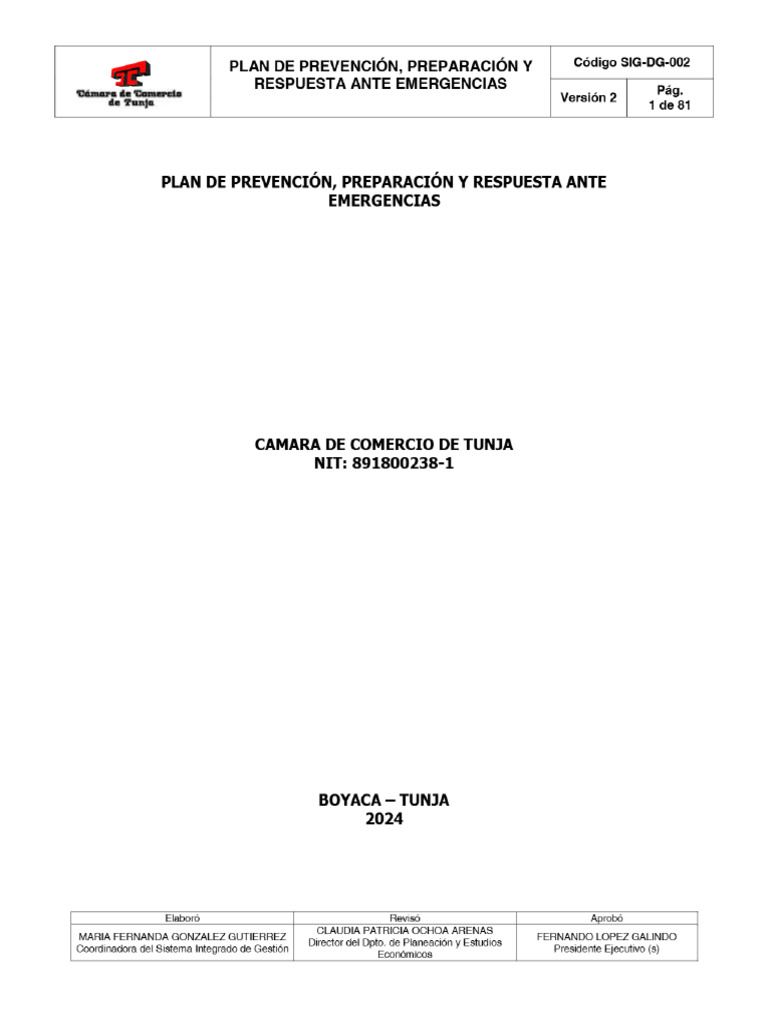 Plan de Emergencias CCT | PDF