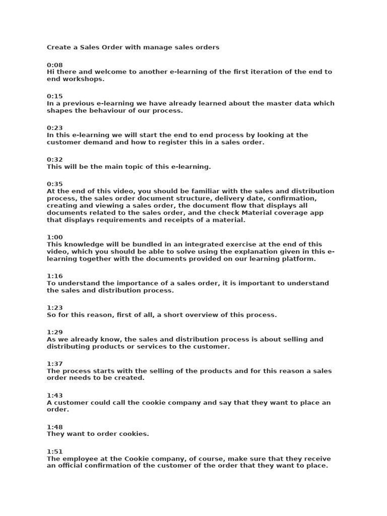 Create A Sales Order With Manage Sales Orders-En-US | PDF | Invoice ...
