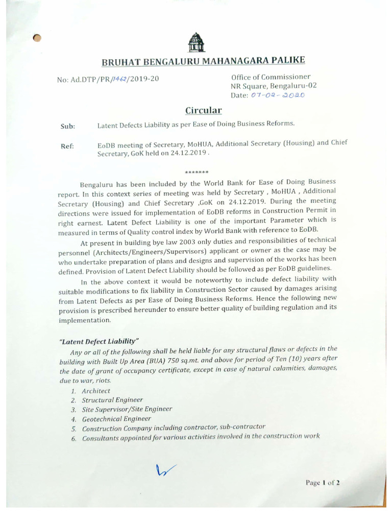 Latent Defect Liability | PDF