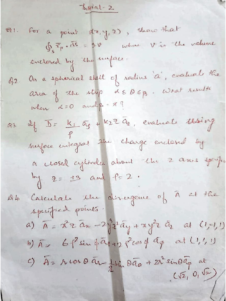 EMFT Tut Sheet 2 Ques | PDF