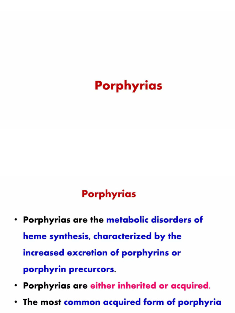 Porphyria S | PDF