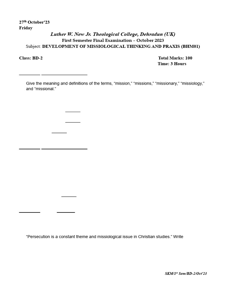 Development of Missiological Thinking ... BD2 | PDF | Christian Mission ...