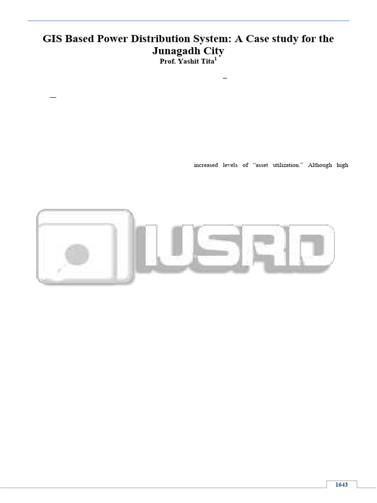 GIS Based Power Distribution System A CA | PDF | Geographic Information ...